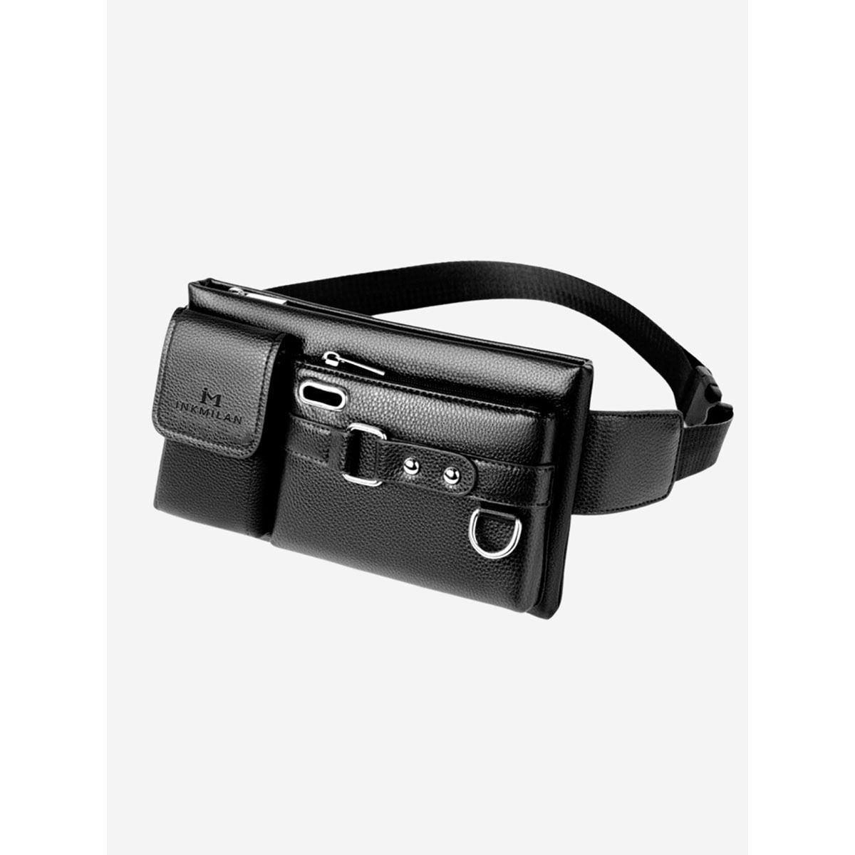 Buy Inkmilan Adams Waist Black Bag Online