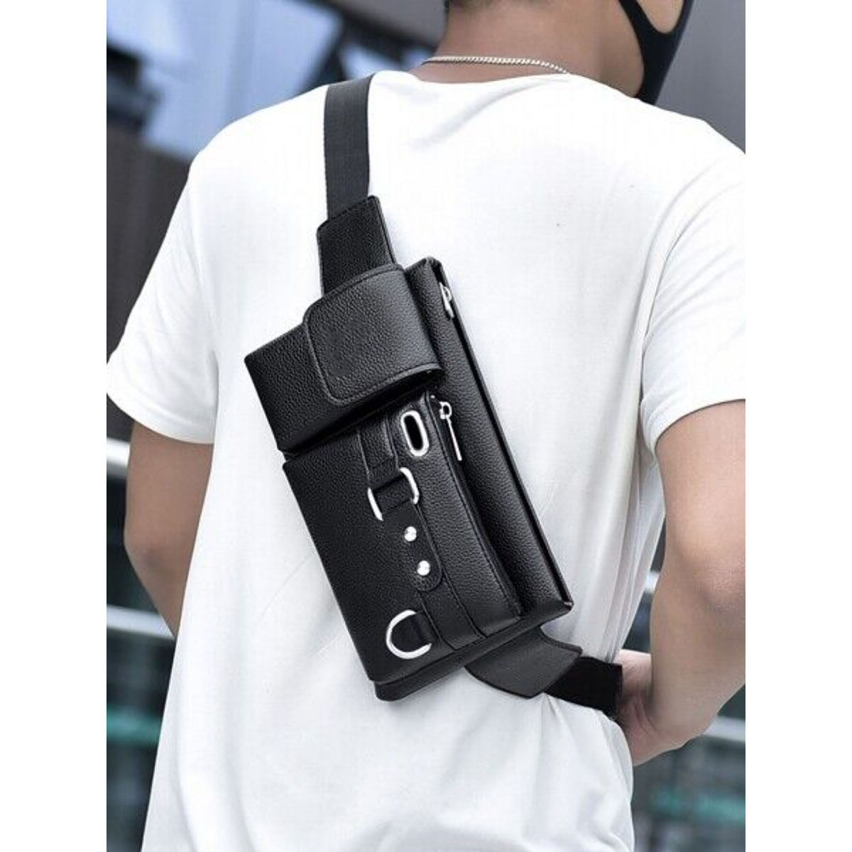 Buy Inkmilan Adams Waist Black Bag Online