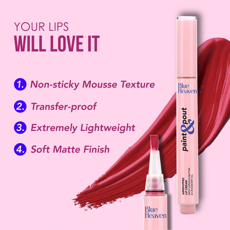 Blue Heaven Paint & Pout Airwhipped Lip Cream: Buy Blue Heaven Paint ...