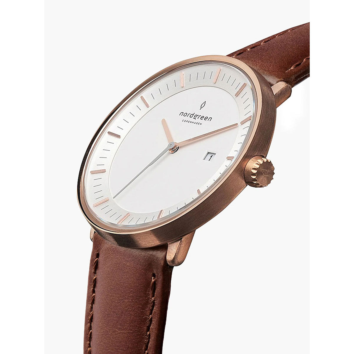 Buy Nordgreen Philosopher Bundle White Dial Rose Gold Case Rose Gold 5 ...
