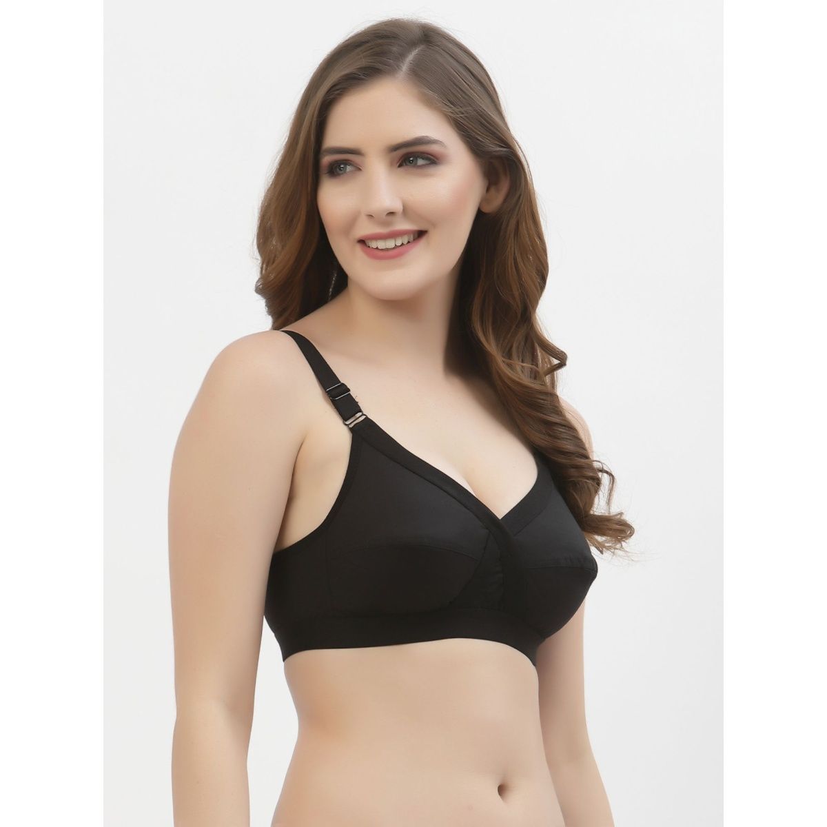 Buy Floret Non Padded Full Coverage Cotton Bra Pack Of 2 Online