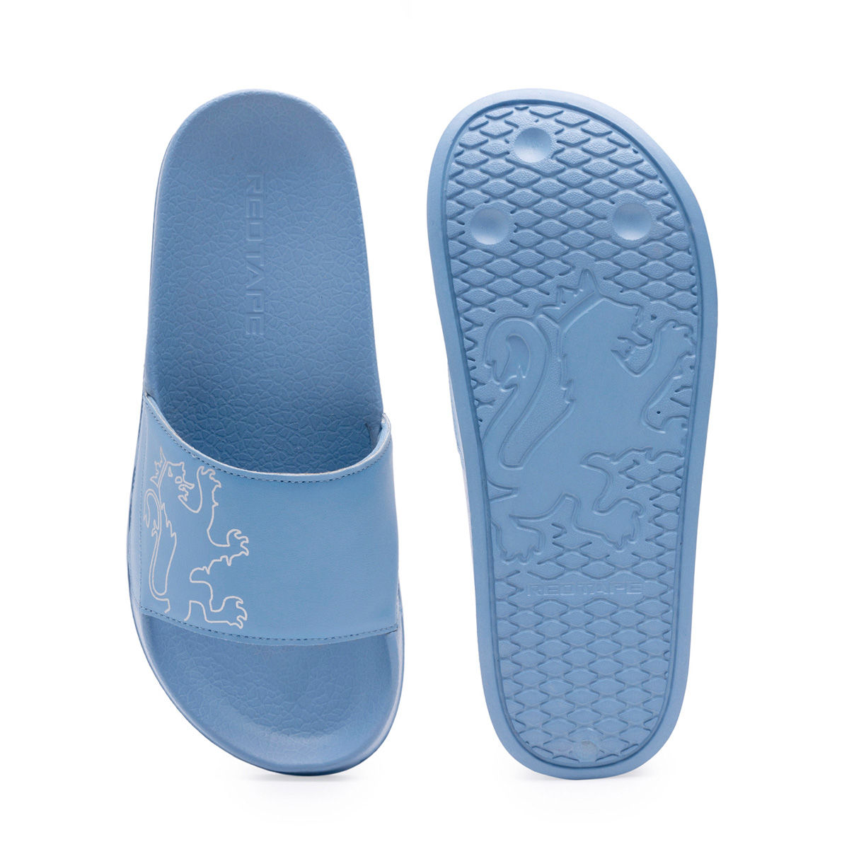 Red Tape Women Solid Slate Blue Sliders: Buy Red Tape Women Solid Slate ...