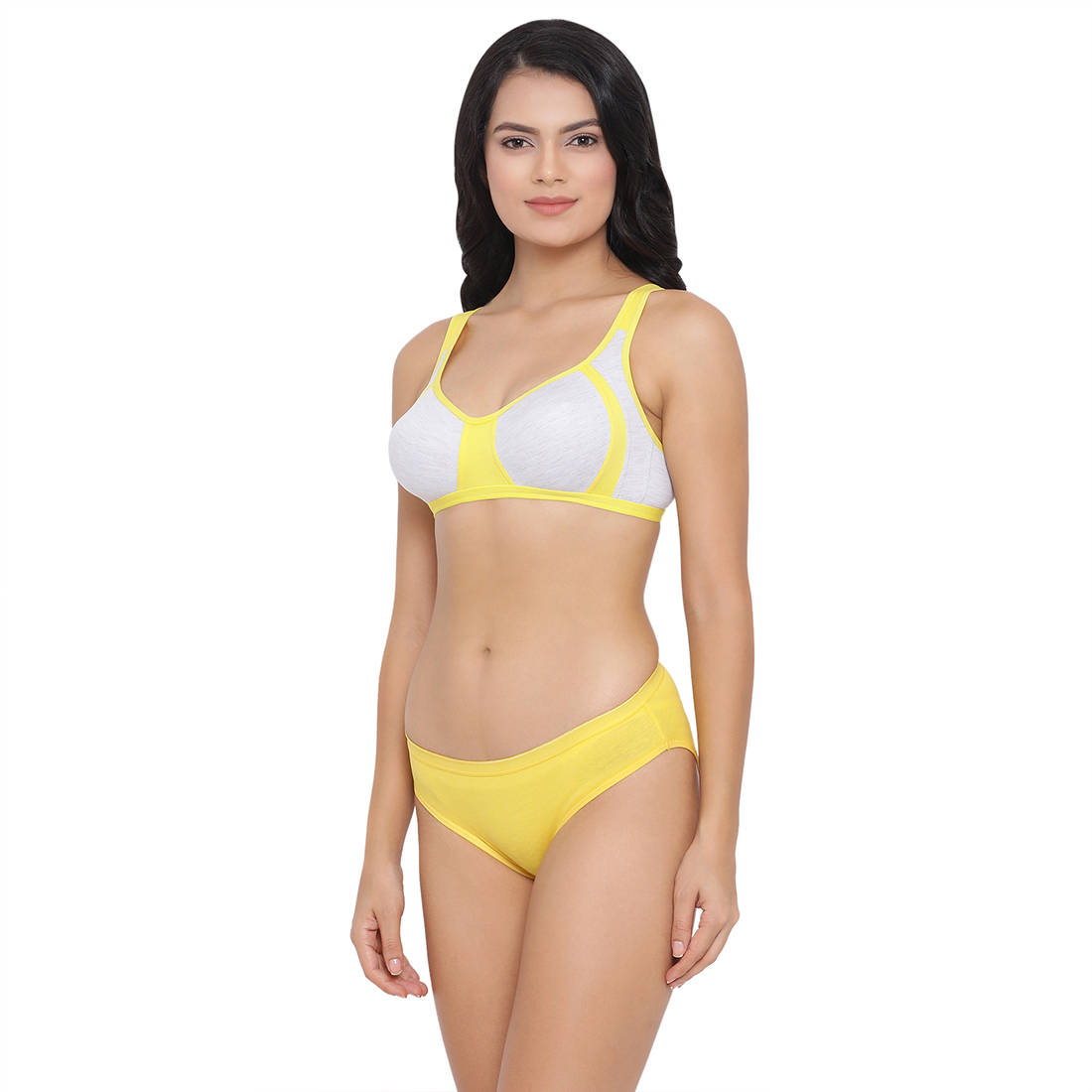 Buy Clovia Cotton Non Padded Non Wired Full Cup Bra And Low Waist Bikini