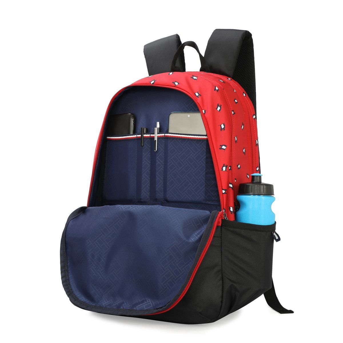 Buy Tommy Hilfiger Tristan Unisex Tuff Laptop Backpack - Black Red (M ...