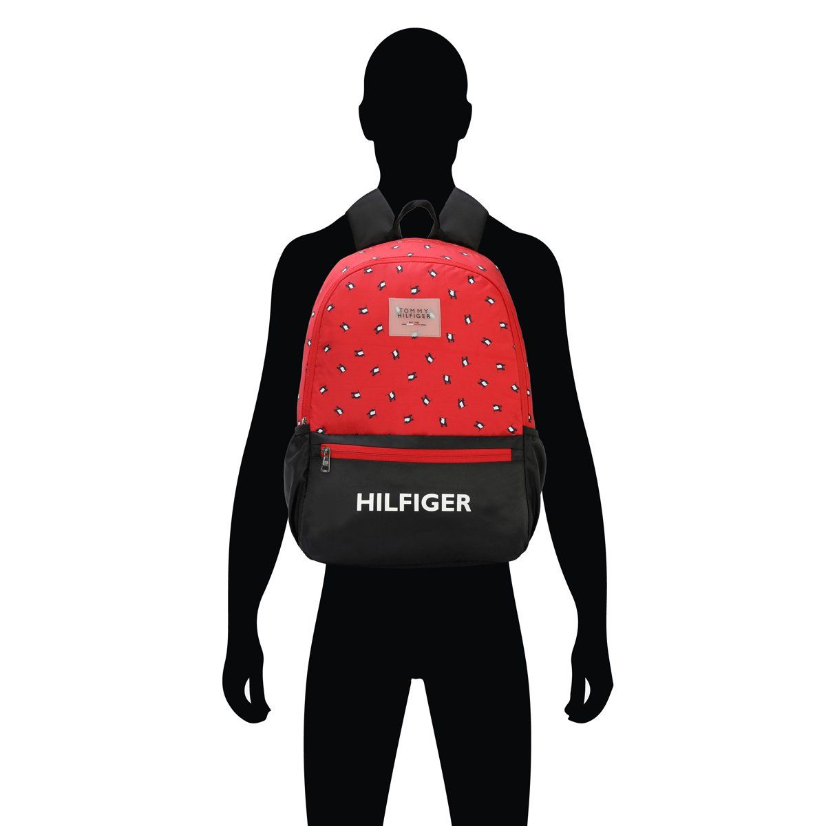 Buy Tommy Hilfiger Tristan Unisex Tuff Laptop Backpack - Black Red (M ...