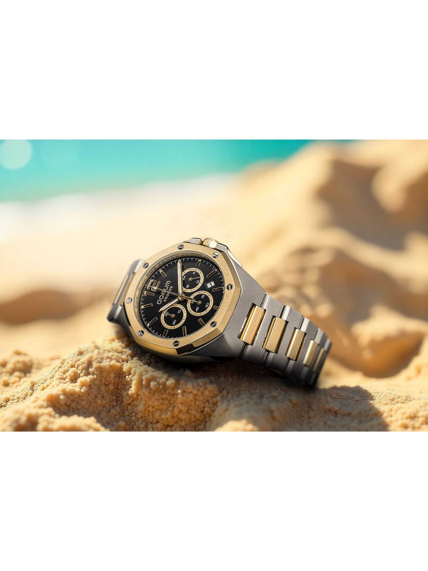 Buy Qorum Kronos Men Chronograph Black Dial Watch (G132 Kronos-Black Dial) (M) Online