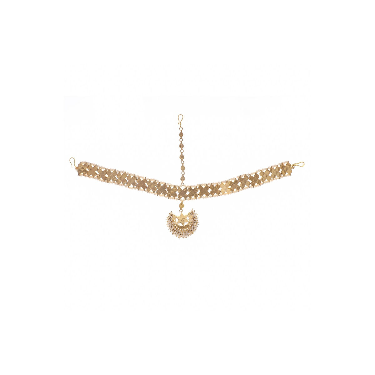 Buy Auraa Trends Traditional Kundan Gold Plated Sheeshpati Mathapati Online