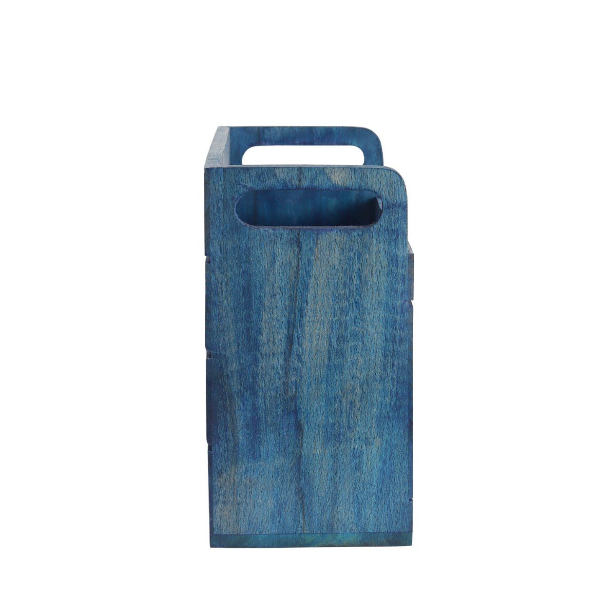 Buy VarEesha Distress Blue Beech Wood Magazine Holder Paper Holder Online