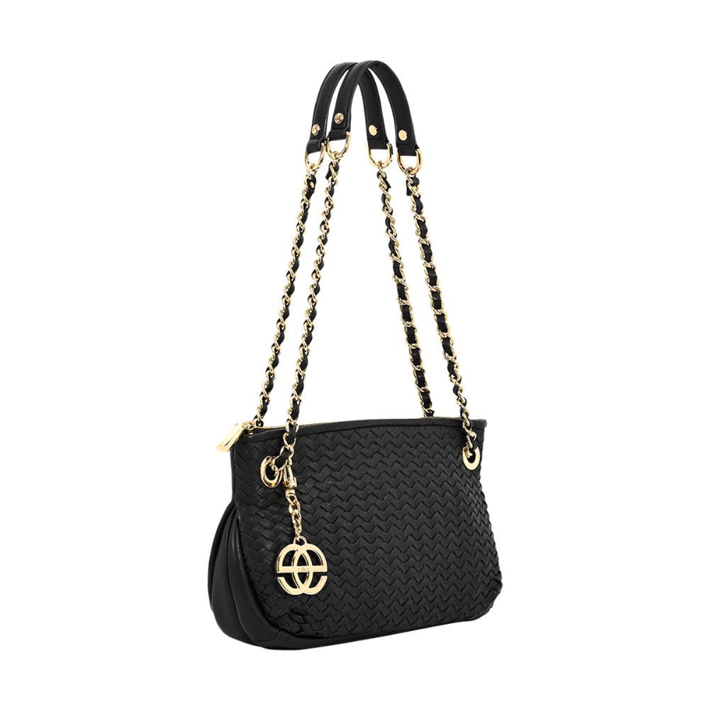 Buy Eske Piquer Leather Shoulder Bag,Black Online