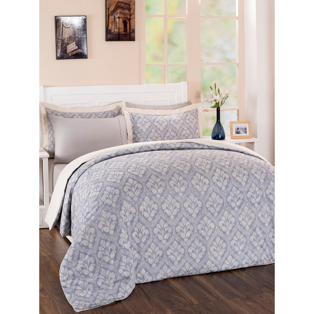 Buy Maspar Folklore Transition Diamond Festivity Blue 210TC Cotton King ...