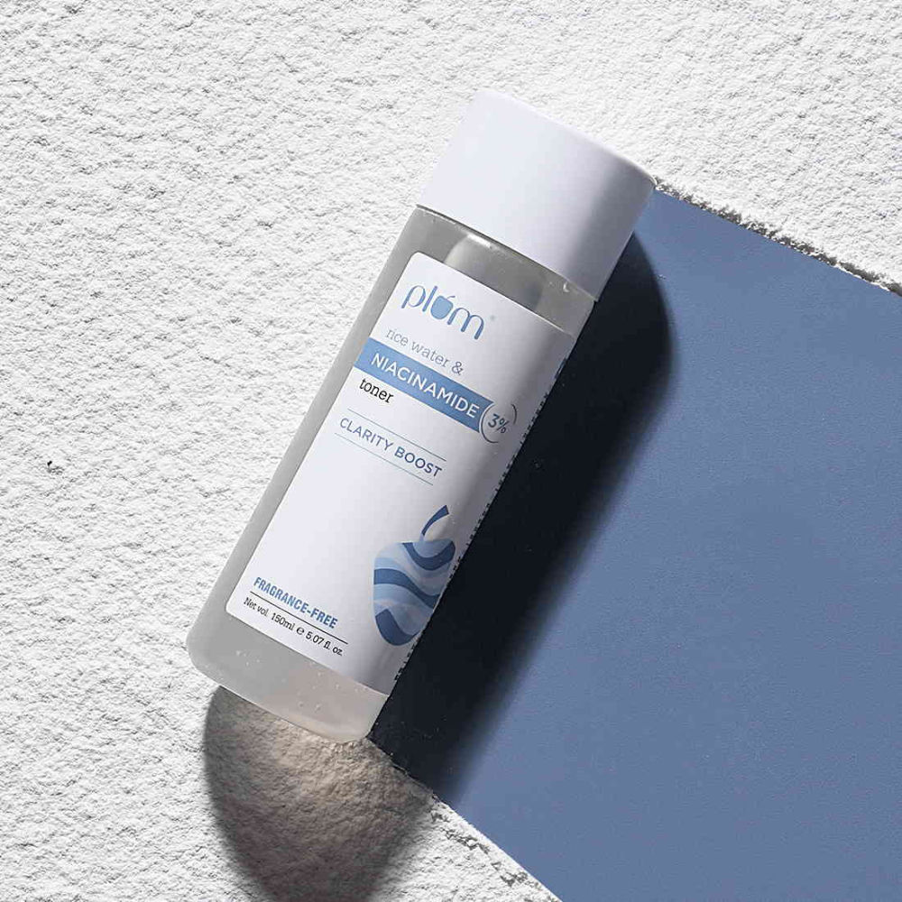 Plum 3% Niacinamide Toner With Rice Water - Vitamin B3 With Japanese ...