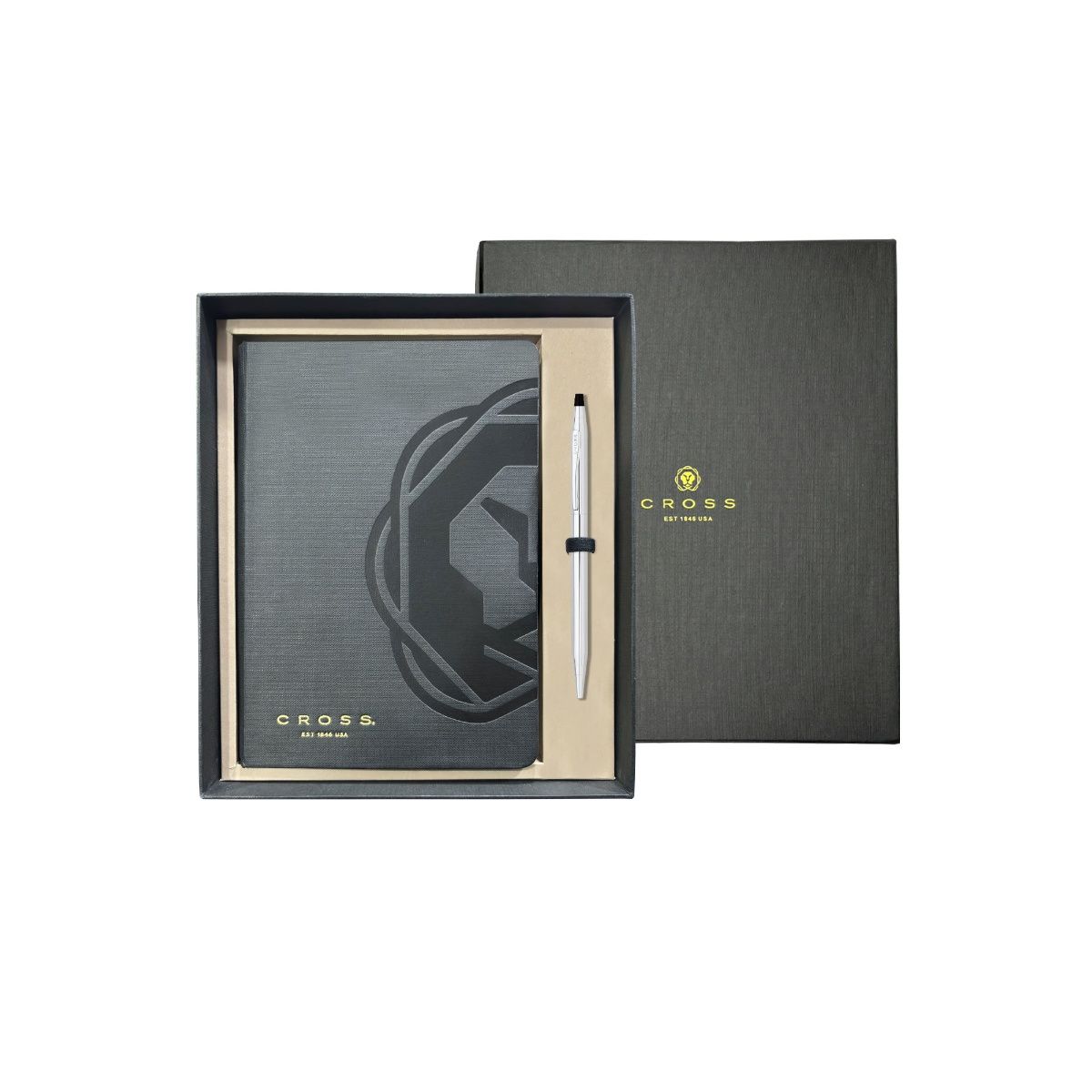 Buy Cross Century Chrome Ball Point Pen + Cross Journal Gift Set Online