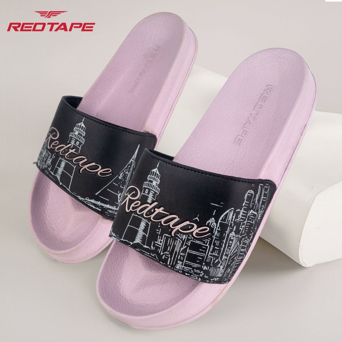 Buy Red Tape Women's EVA Embossed Sliders Online