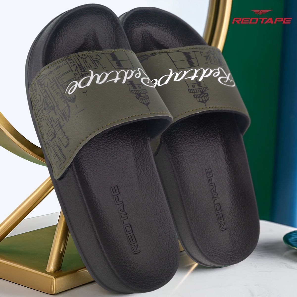Buy Red Tape Women's EVA Embossed Sliders Online