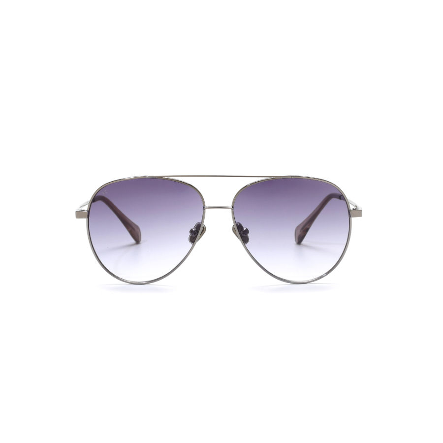 Buy French Connection Grey Lens Aviator Sunglass Full Rim Metallic ...