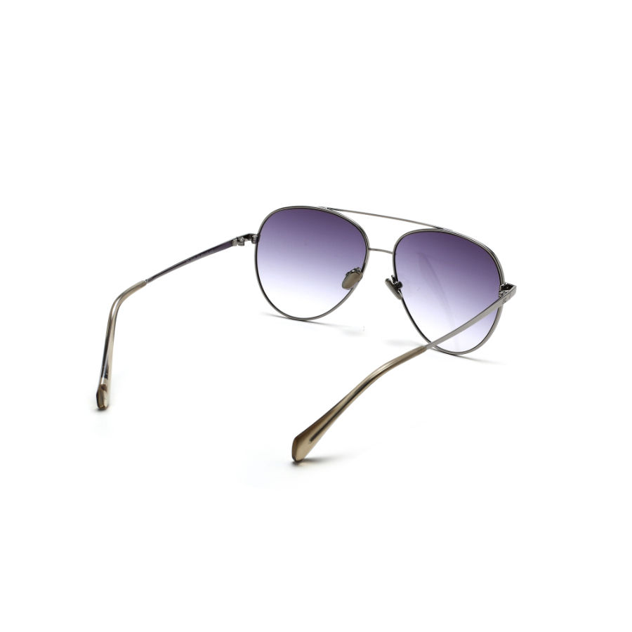 Buy French Connection Grey Lens Aviator Sunglass Full Rim Metallic ...