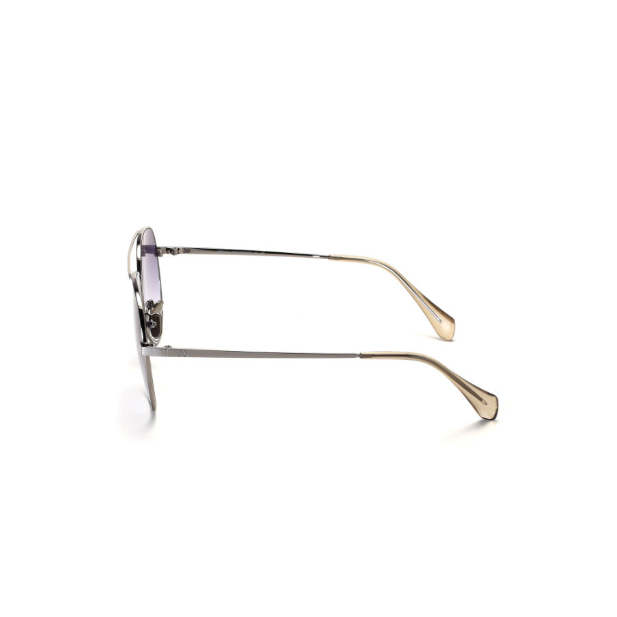 French Connection Grey Lens Aviator Sunglass Full Rim Metallic Frame ...