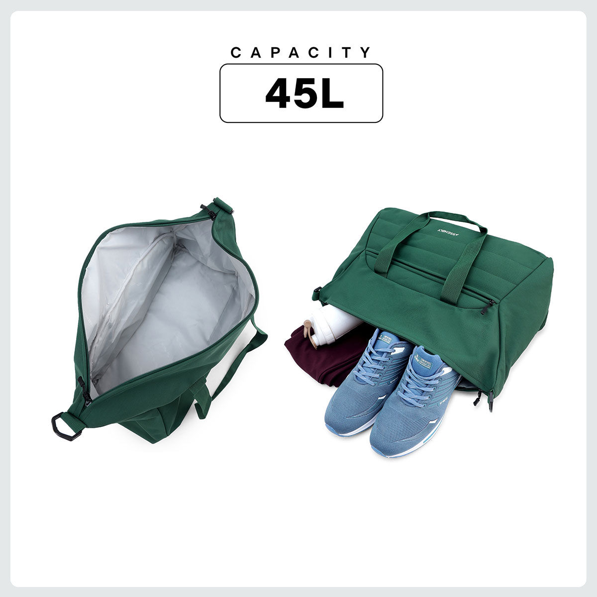 Buy Assembly Premium Polyester Large Duffle Bag (45L)-Weekender ...