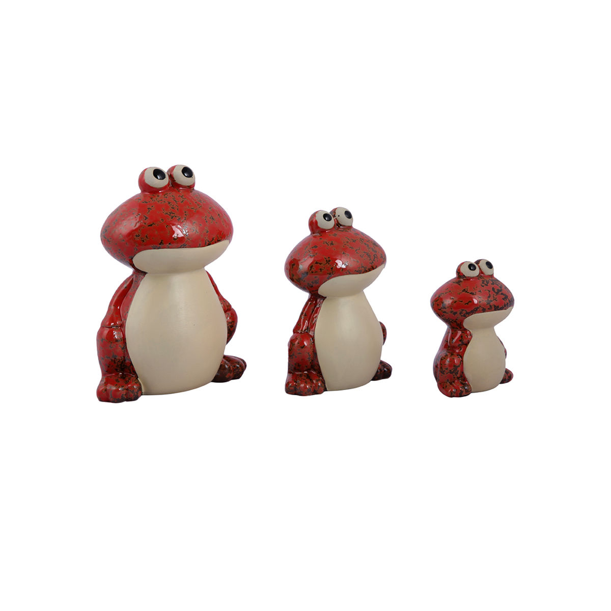 Buy Tayhaa Ceramic Frog Family Showpiece Online