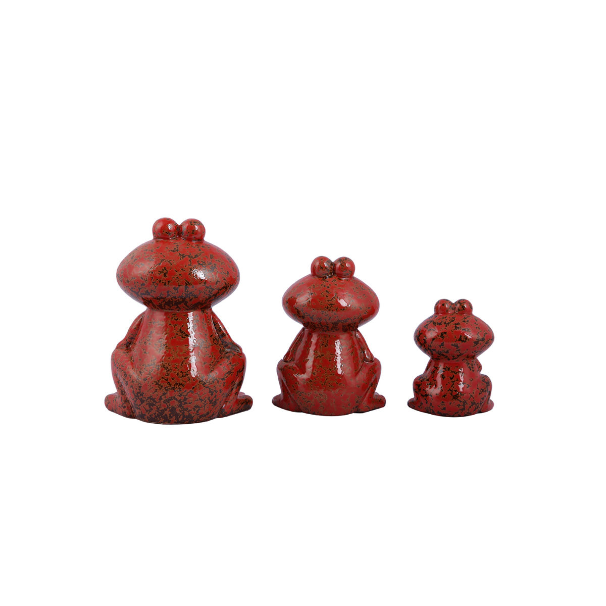 Buy Tayhaa Ceramic Frog Family Showpiece Online