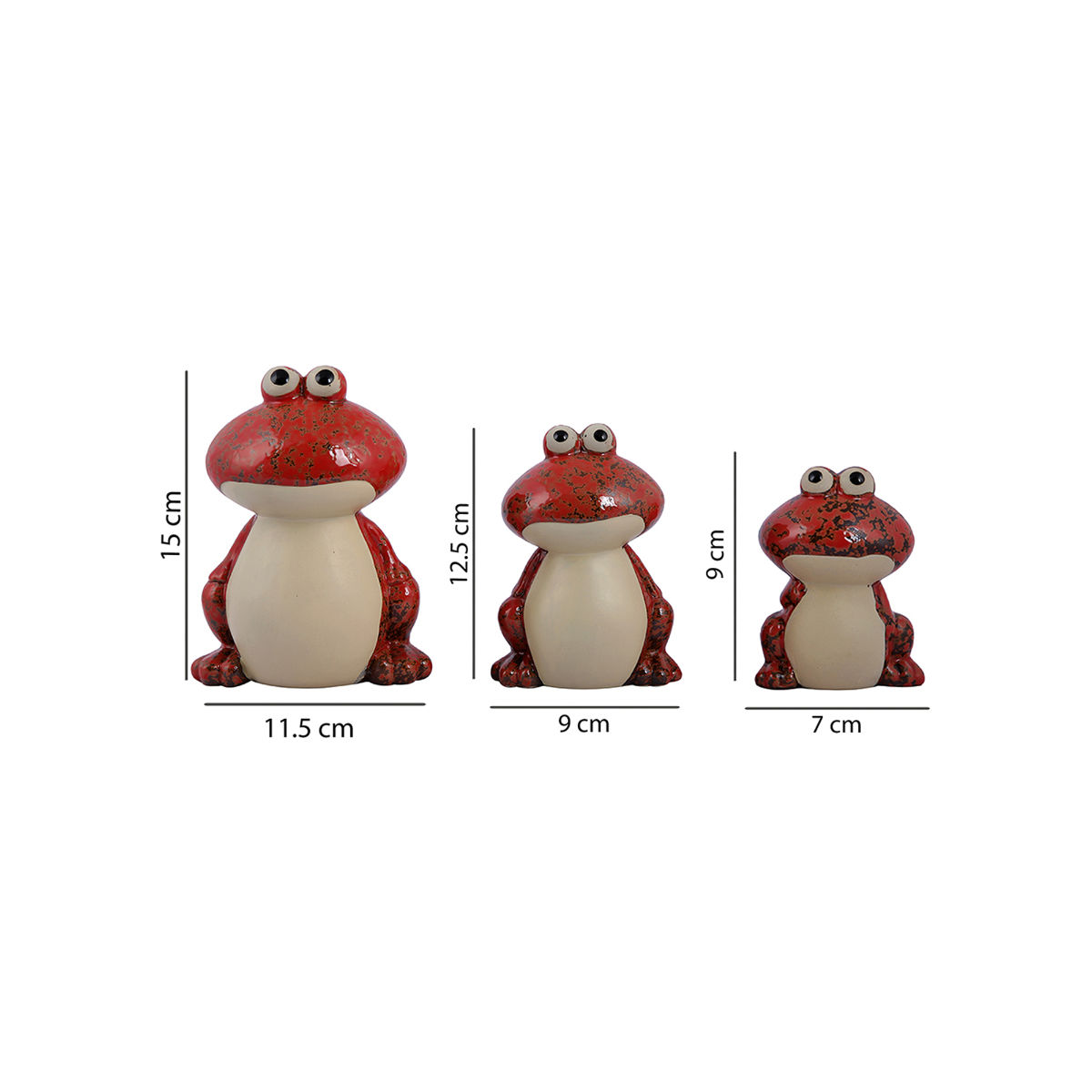 Buy Tayhaa Ceramic Frog Family Showpiece Online