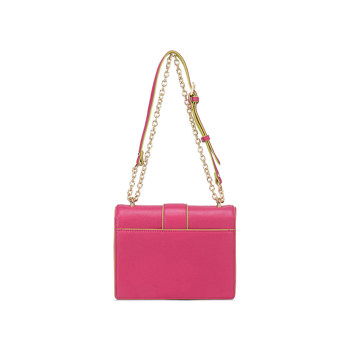 Buy Da Milano Hot Pink Leather Sling Bag Online