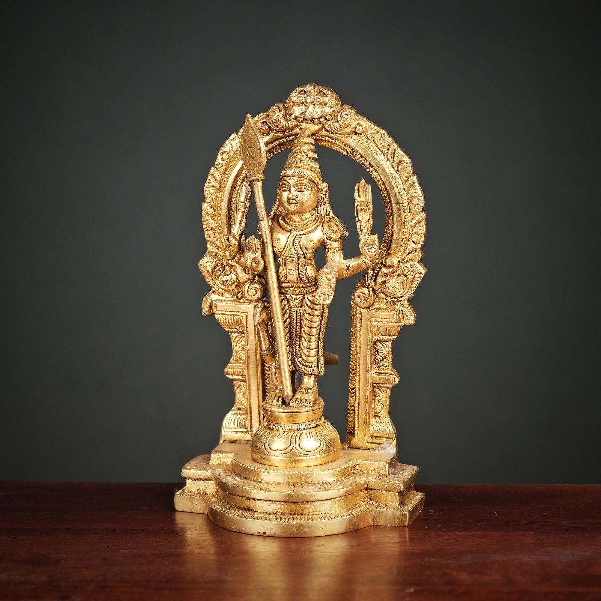 Buy Ekaa Handicrafts Brass Lord Kartikey Statue With Peacock Murugan Swami Home Temple Idol Online