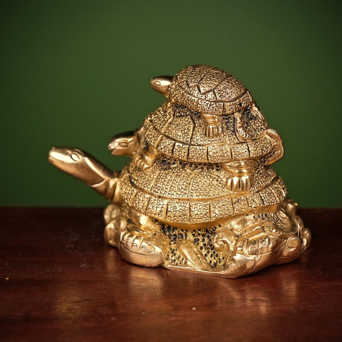 Buy Ekaa Handicrafts Brass Tortoise Vastu Family for Protection, Good ...