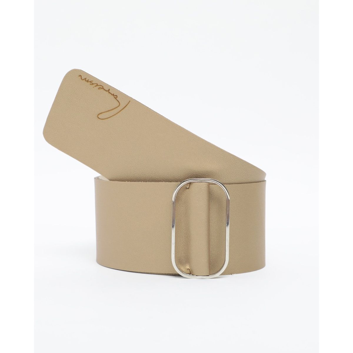 Buy RAREISM Abandon Light Gold Leather Belt Online