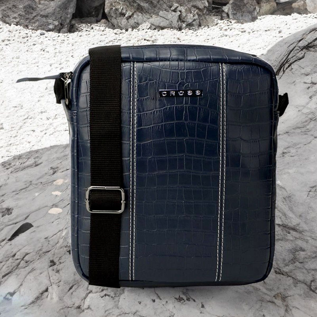 Buy Cross Navy Blue Vegan Leather Medium Crossbody Bag Online