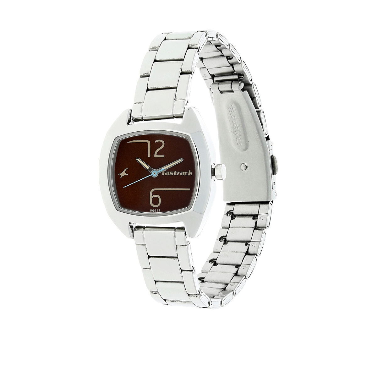 Buy Fastrack Bare Basics Brown Dial Stainless Steel Strap Watch Online