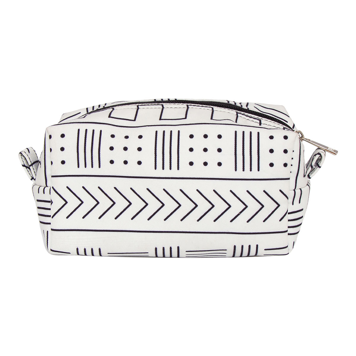Buy Elegant White Geometric Kate Rectangular Travel Pouch Online