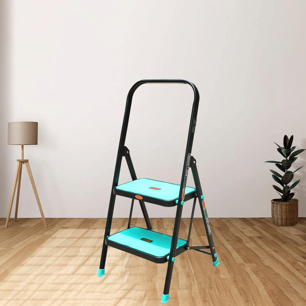 Buy Prime Hulk 2-Steps Heavy-Duty Foldable Steel Step Ladder with Large ...