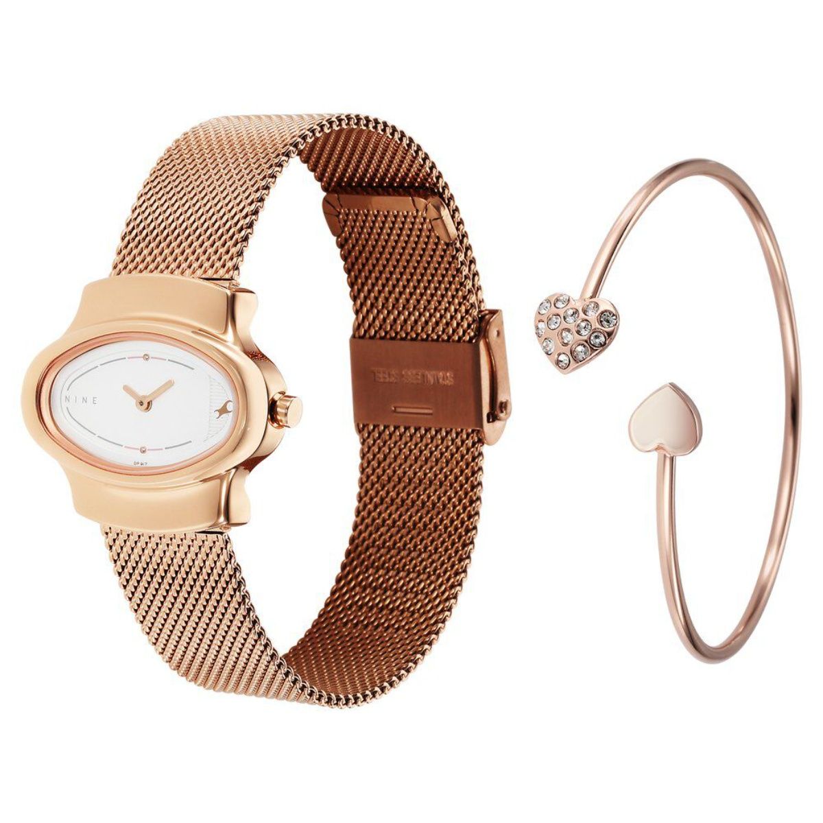 Buy Fastrack Pulse Quartz Analog White Dial Stainless Steel Strap Watch ...