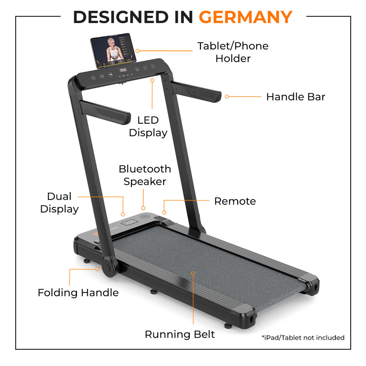 Buy Flexnest Flexpad German Designed 2-in-1 Foldable Treadmill with ...