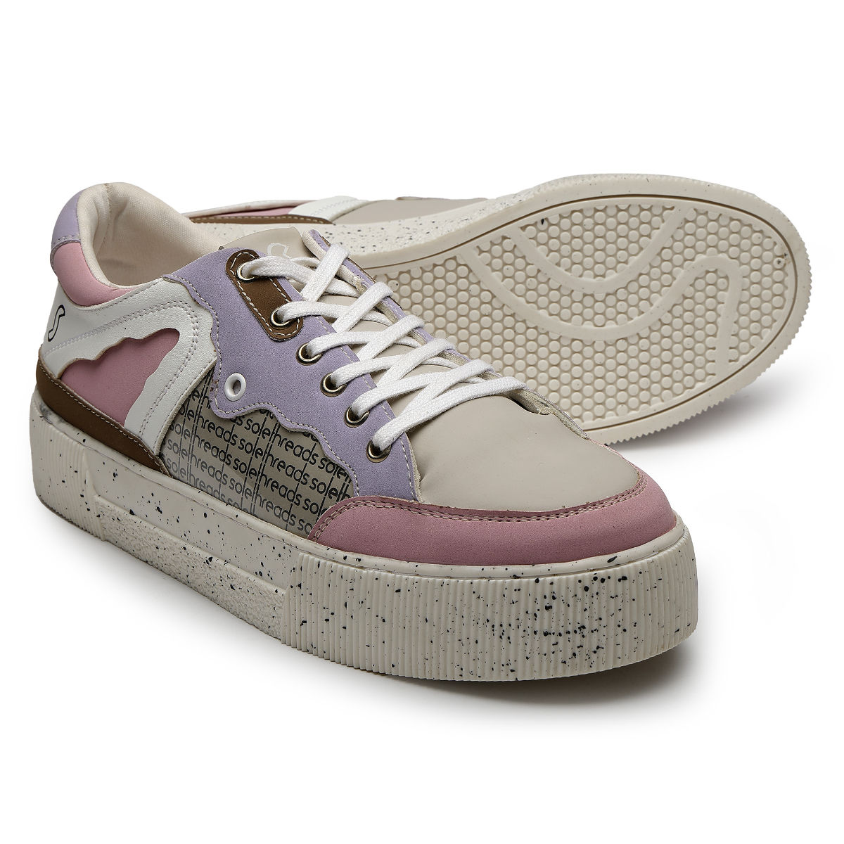 Buy SOLETHREADS Cypher Solid Purple & Pink Women Sneakers Online