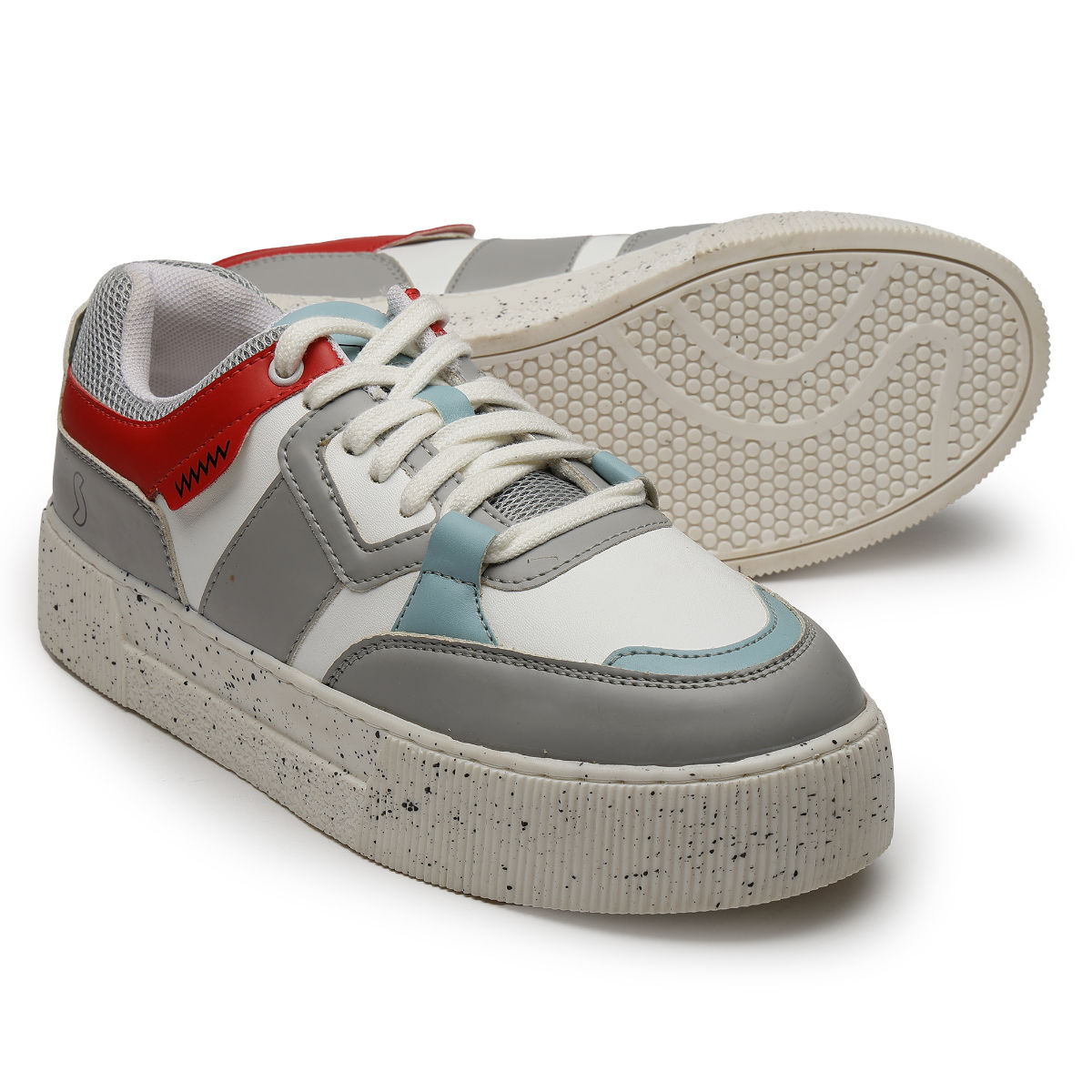 Buy SOLETHREADS Rogue Solid Blue & Red Women Sneakers Online