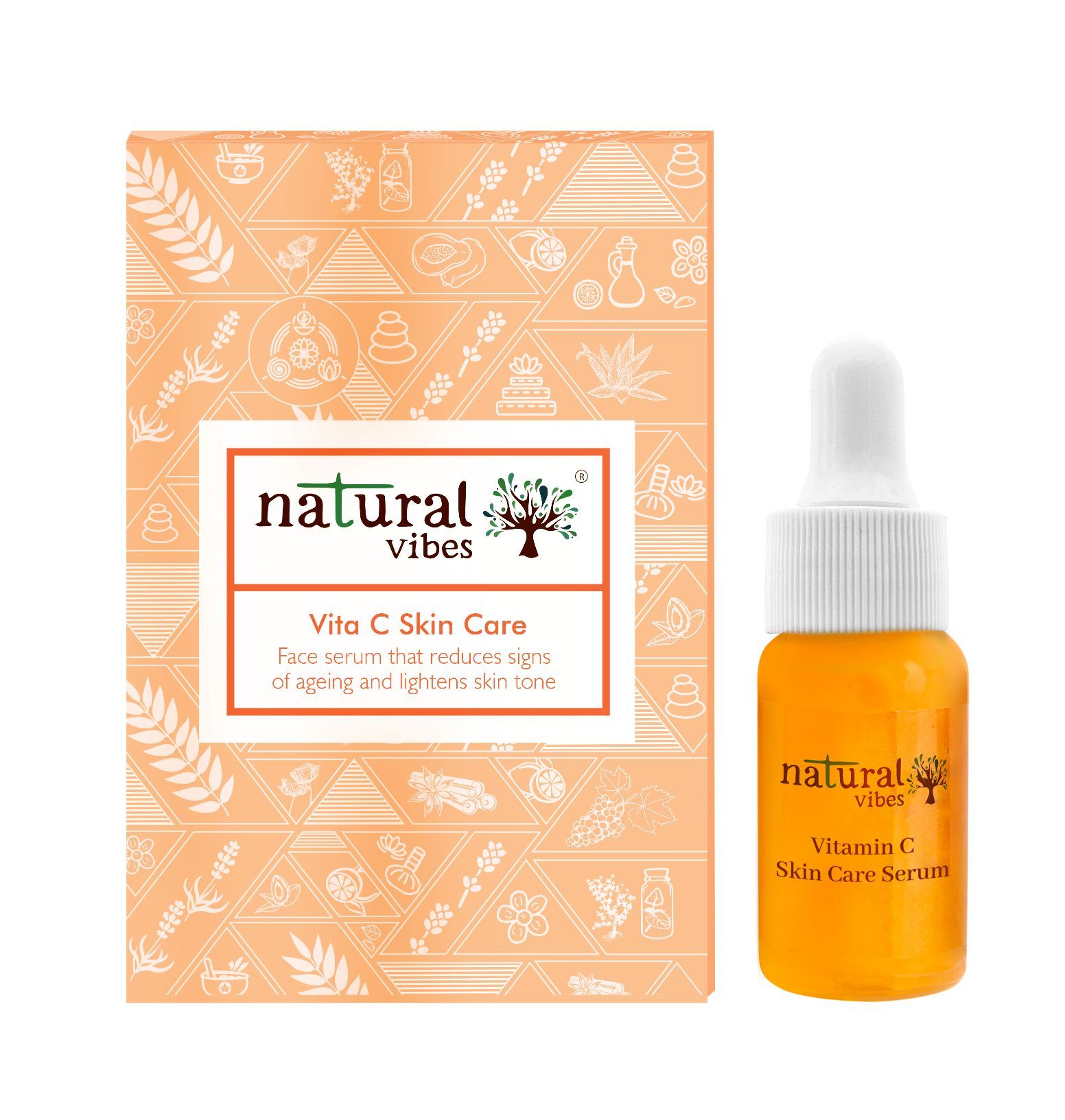 Natural Vibes Ayurvedic Vitamin C Skin Care Serum Reduces Signs Of ...