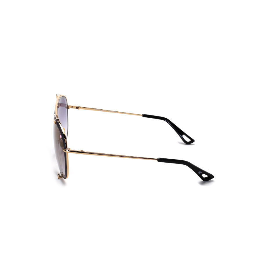 Buy French Connection Grey Lens Aviator Sunglass Full Rim Gold Frame ...