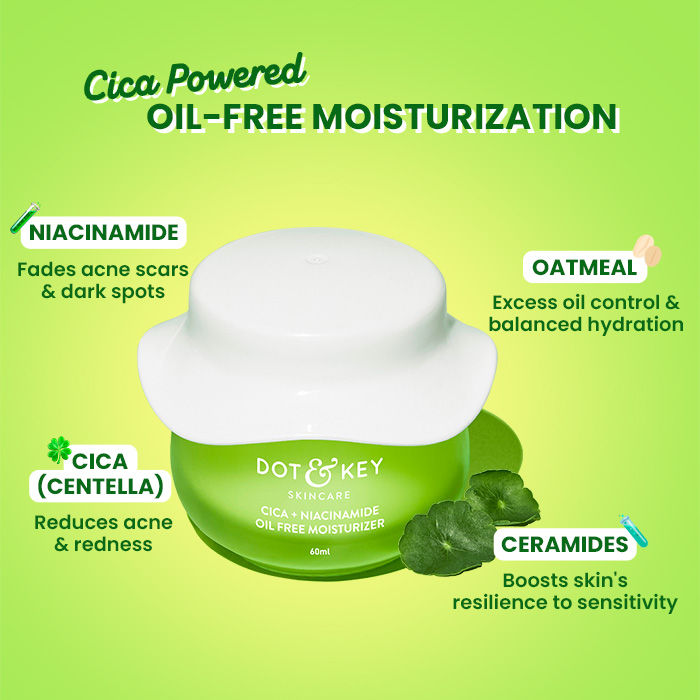 Buy Dot & Key Cica Niacinamide & Ceramides Oil-Free Face Moisturizer ...