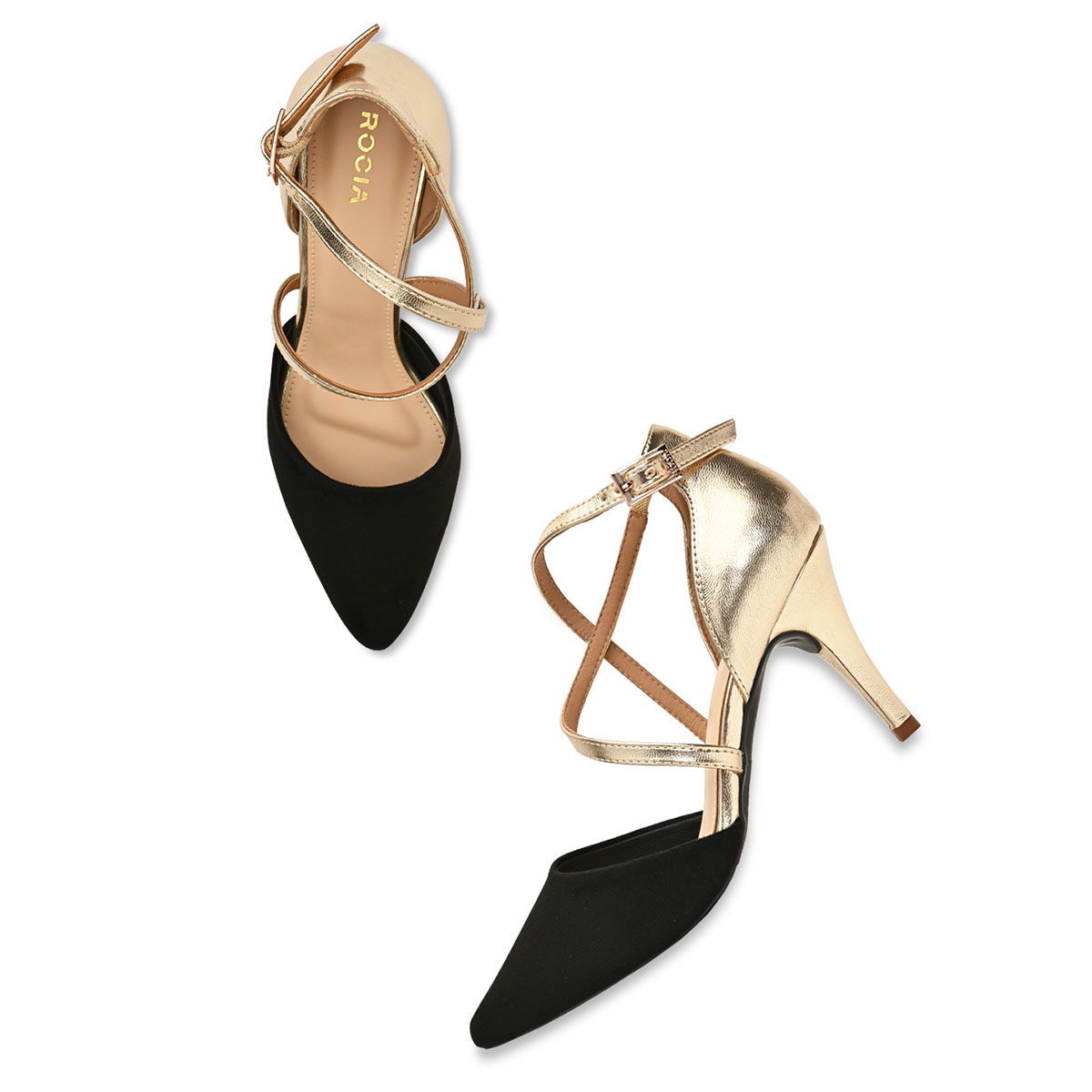 Buy ROCIA By Regal Black Women Classy High Heels Pumps Online