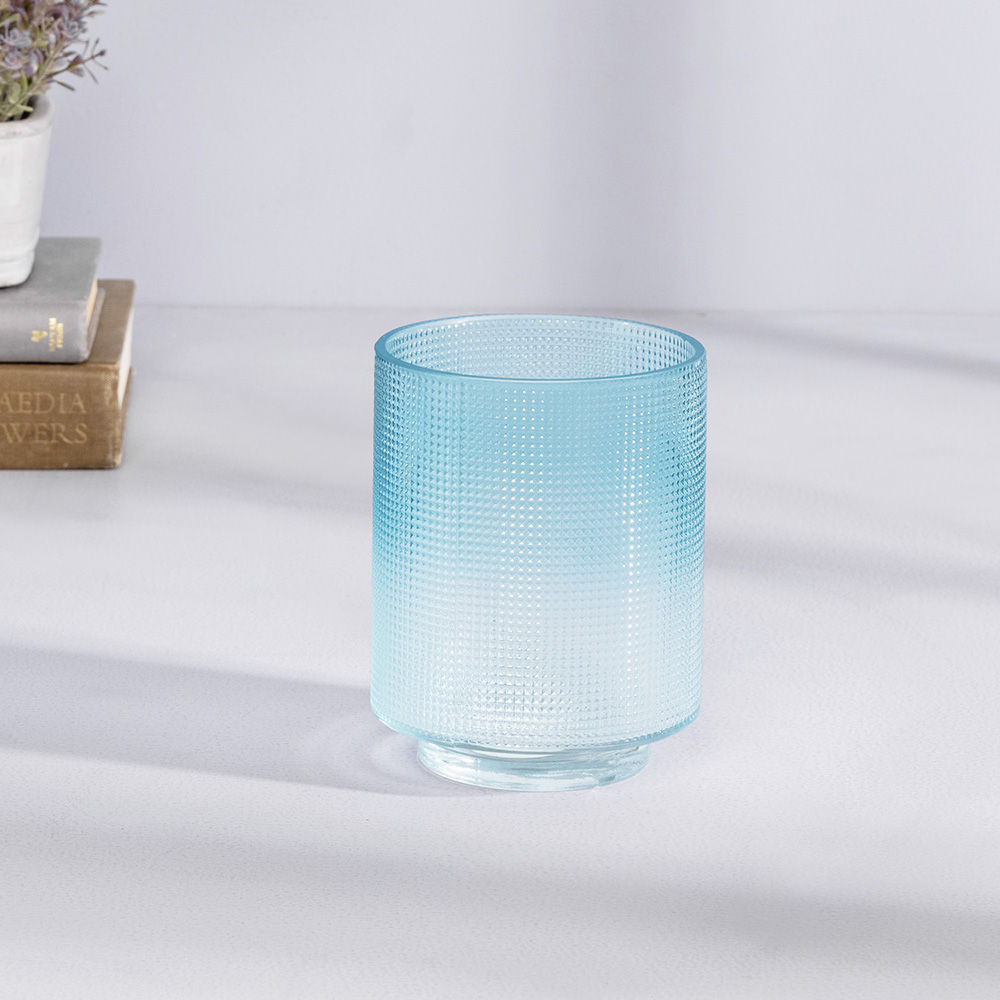 Buy Pure Home + Living Small Ombre Indigo And Light Blue Glass Vase Online