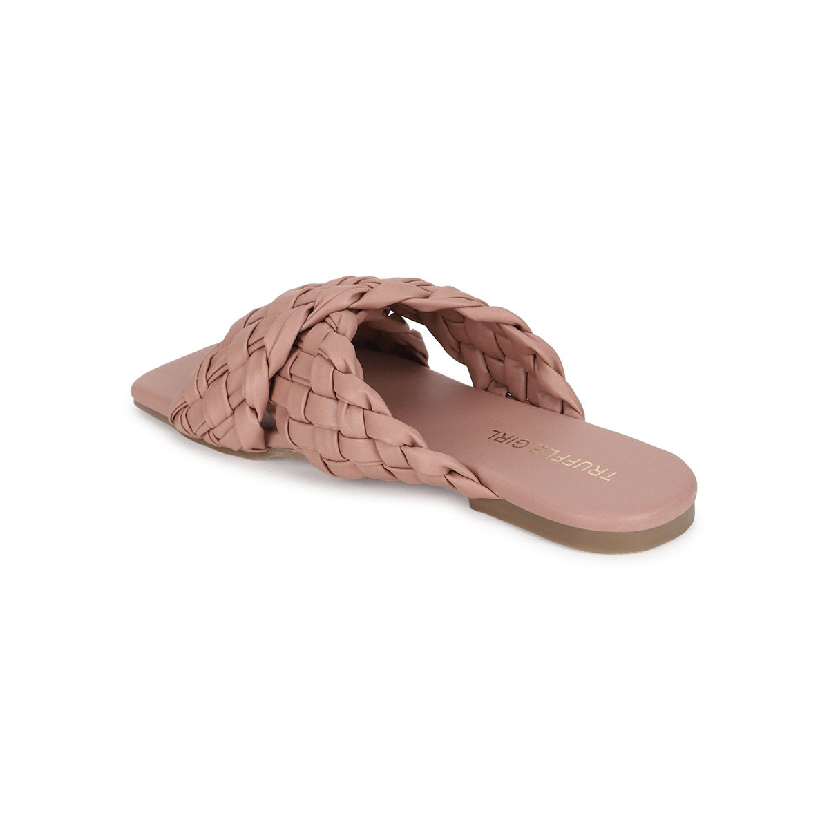 Buy Truffle Collection Nude Patterned Flats Online