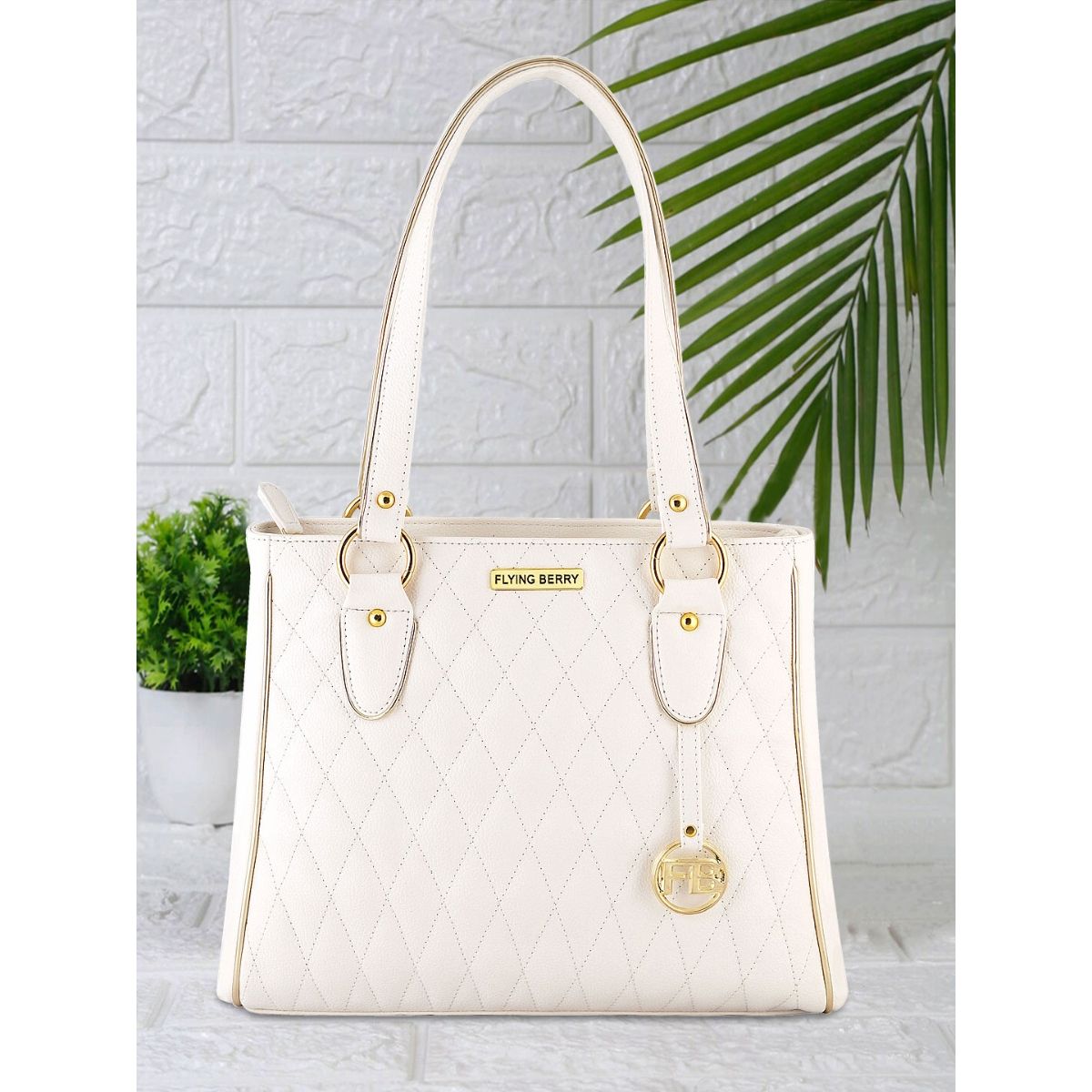 Buy FLYING BERRY Womens White Hand Bag Online