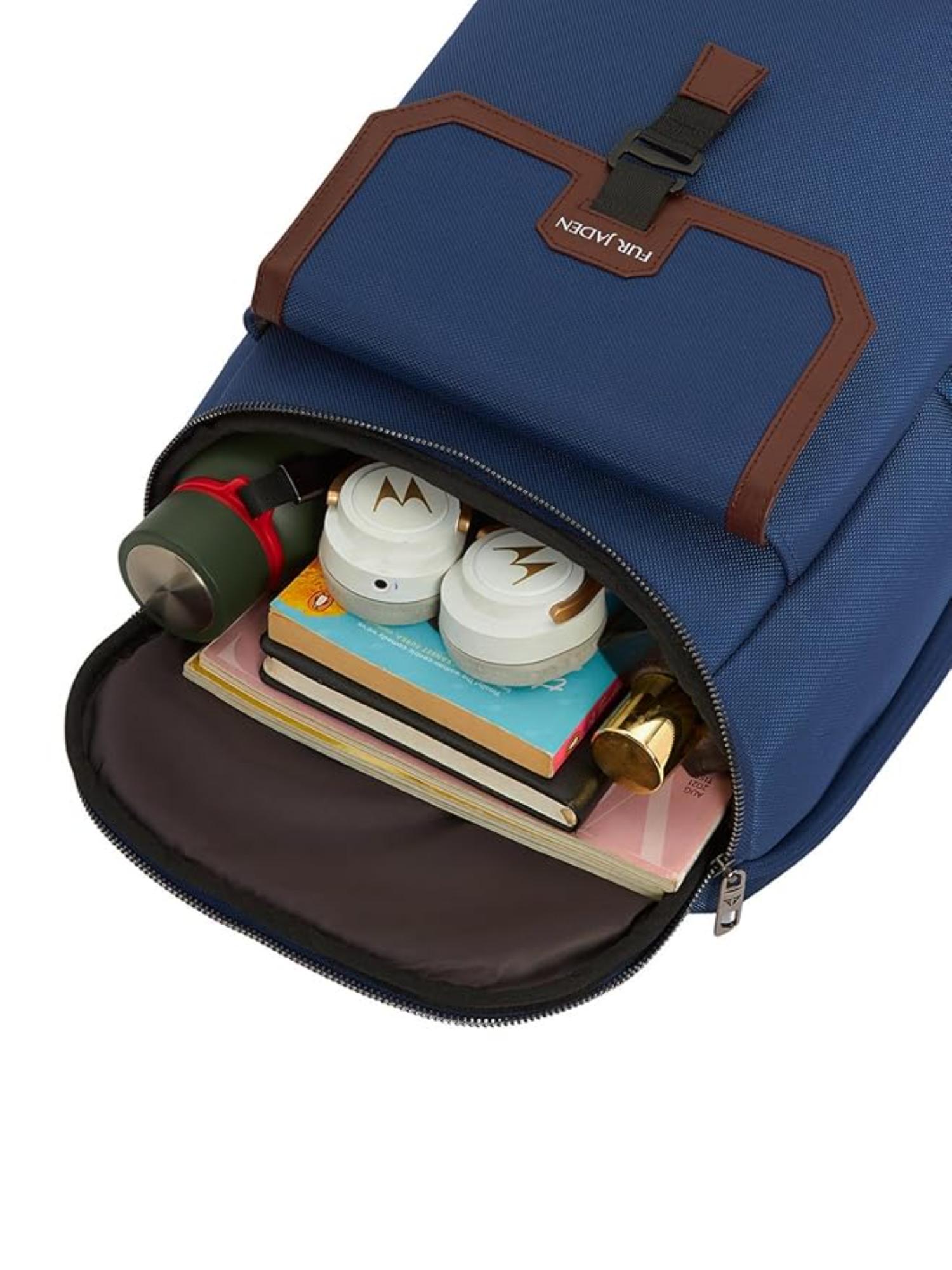 Buy FUR JADEN 15.6 Inch Laptop Navy Blue Backpack (M) Online