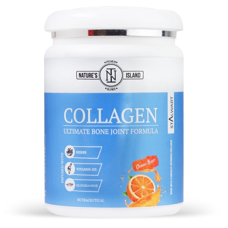 Nature's Island Collagen Bone Joint Formula For Stronger And Flexible Bones & Joints - Orange ...