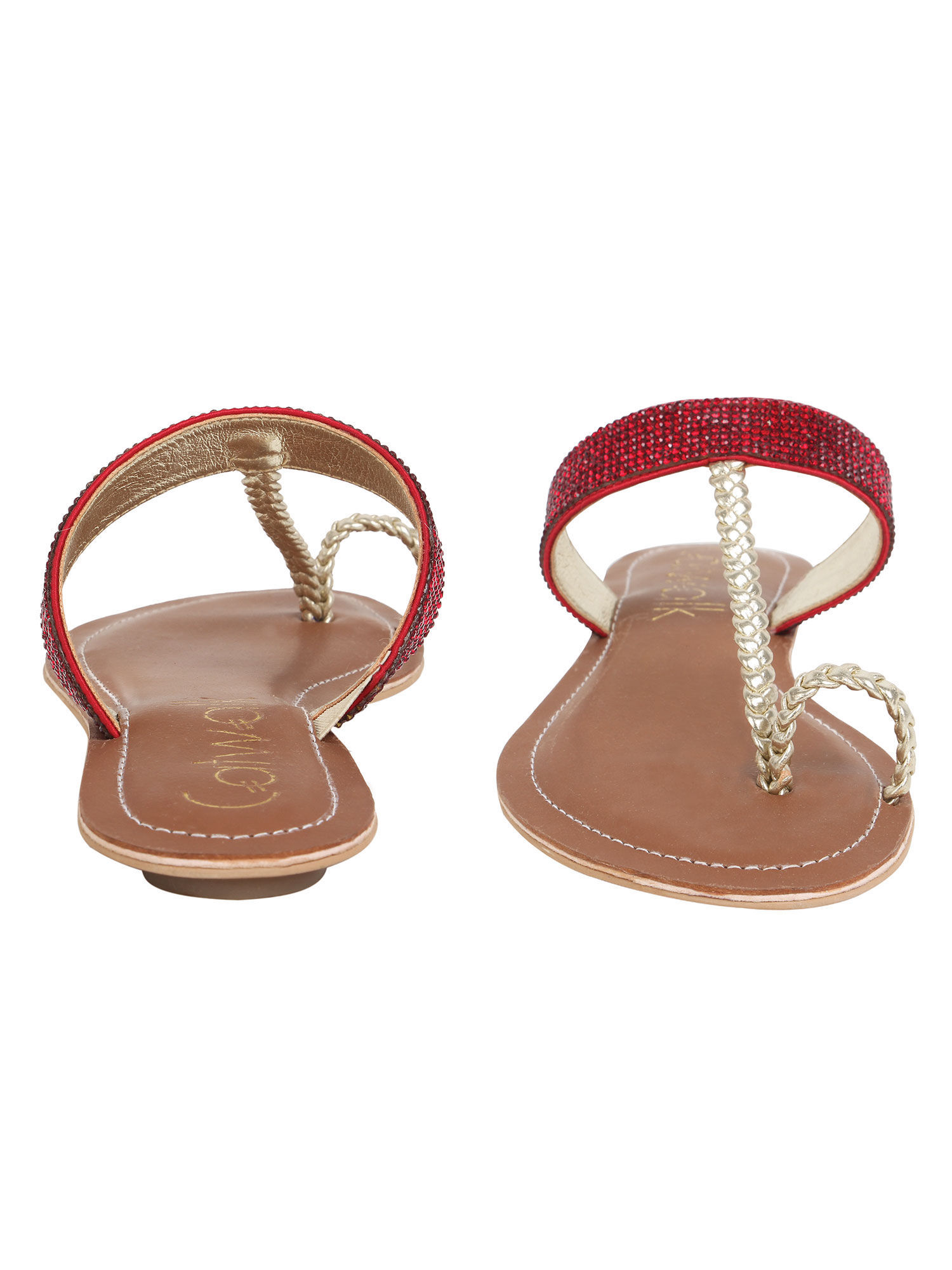 CATWALK Red Patterned Flats: Buy CATWALK Red Patterned Flats Online at ...