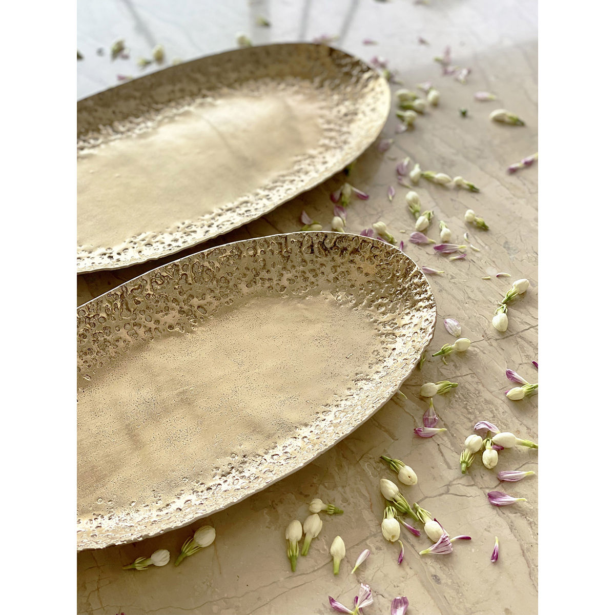 Mason Home Bikaner Textured Gold Serving Trays - Set of 2: Buy Mason ...