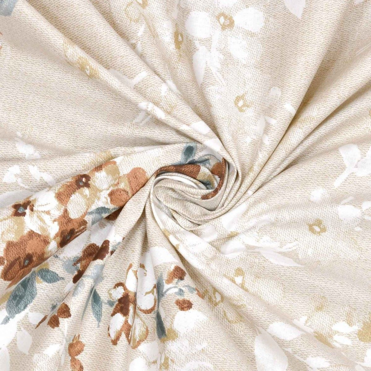 Haus And Kinder Satin Floral 186 Tc Cotton Printed Bedsheet Multicolor