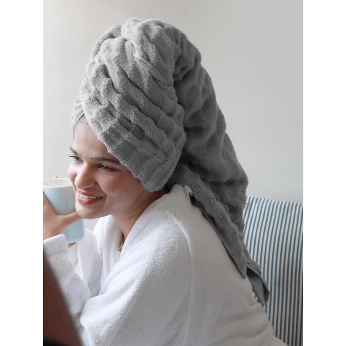 Haus And Kinder 100 Percent Cotton Zero Twist Bath Towel Set 520 Gsm